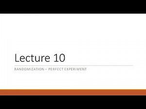 Lecture 10 - Randomization