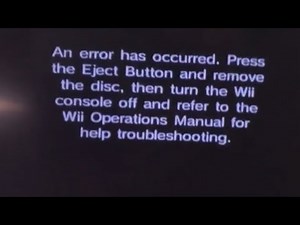 Wii Disc Error (Error Screen Tutorial)