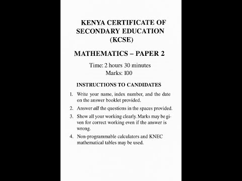 KCSE Maths Predicted paper 2 2026 03