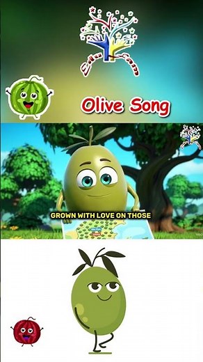 The Olive Song 🫒 | Fun & Healthy 3D Cartoon Music Video for Kids
