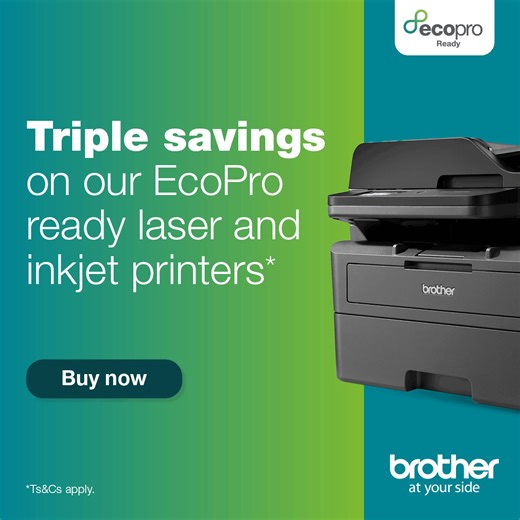 Up to £90 off our EcoPro ready laser and inkjet printers* Plus, up to £65 cashback. And a 6-month free print subscription trial* *Ts&Cs apply | Brother UK