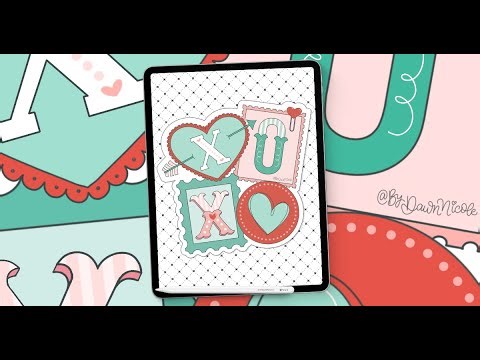Retro Valentine Lettering in Procreate: Sticker-Style Illustration Tutorial