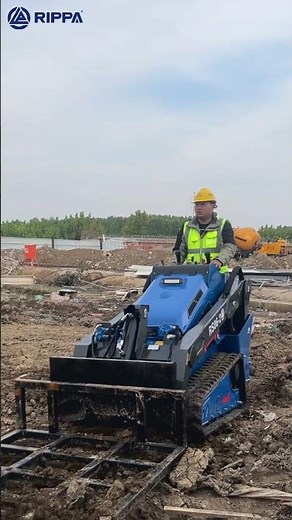 RS06 Mini Skid Steer Loader with Grader #rippa #skidsteerloader #skidsteer #attachments #shorts