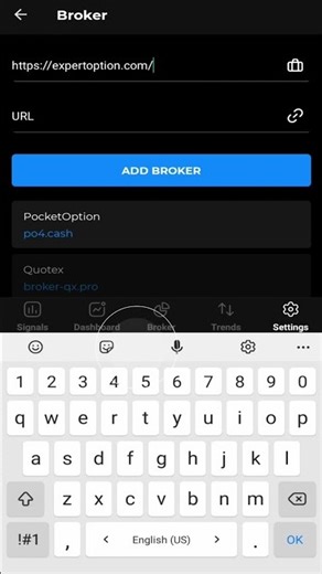 How to add the Expert Option broker?