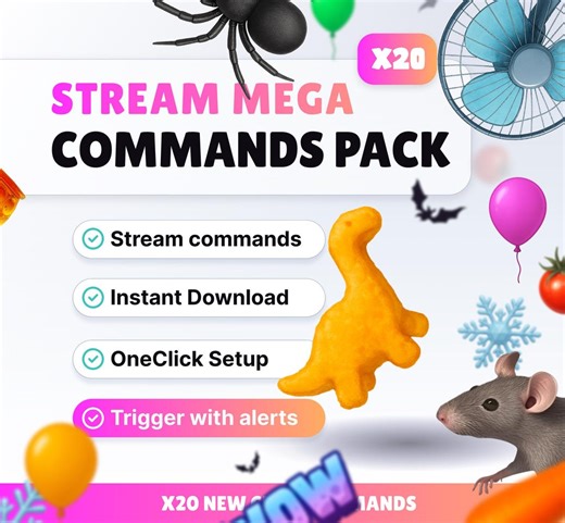 Stream Commands MEGAPACK - X20 Chat Commands - Twitch and Youtube - Instant Download - Etsy