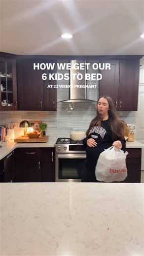 How we get our 6 kids to bed, ages 10 and under…at 23 weeks pregnant with baby number 7 🤪💕 Chocolate cake at 8:00 pm is a good idea right? 😝 On Saturday nights we do a movie night and take out! Also, anyone else crazy gassy during their pregnancies?? 🙈💨 What does your bedtime routine look like? Does yours start earlier or later? Do you do anything different on weekend nights? #bedtimeroutine #bigfamilylife #lifewithtoddlers #23weekspregnant #nightroutine | Chrissy Horton