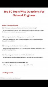 Top 50 Topic-Wise Network Troubleshooting Questions – Every Network Engineer Must Know! #NetworkingWithIsrar #NetworkEngineer #CCNA #CCNP #CCIE #NetworkTroubleshooting #ITCareers #Cisco #LearningNeverStops #networkingwithisrar #fblifestyle | Networking with Israr