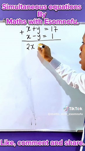 Simultaneous equations. #math #fypシ #viraltiktok #virall