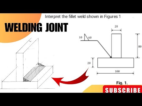 Welding joint drawing | fillet weld | engineering drawing