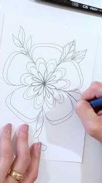 Easy Overlapping Flower Drawing