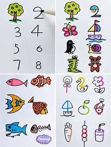 116K views · 1.8K reactions | How to Draw Anything from Numbers 1-10 | Number Arts | Kidpid | Facebook