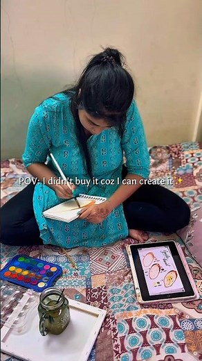 I made my own food stickers using watercolor 🎨🍩 | DIY watercolor art