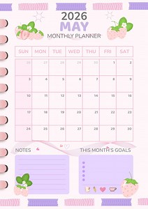 May Digital Calendar - Etsy UK