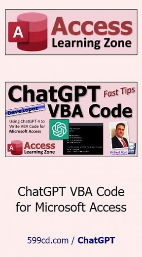 Enhance Your Microsoft Access Database with ChatGPT-Generated VBA Code #msaccess #learnontiktok #chatgpt Full Video: https://youtu.be/i1oO2sXsf1I