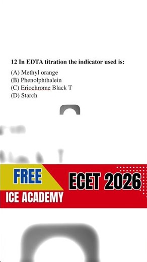 Ecet2026 free classes | physics & chemistry 🚀 | Q-74, #iceacademy,#ecet2026