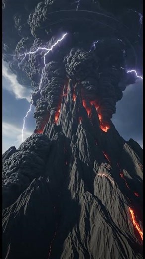 Lightning Inside a Volcano #ytshorts