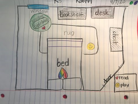 Me on the Map, Map of My Room Color Rubric Kindergarten e-learning Social Studies