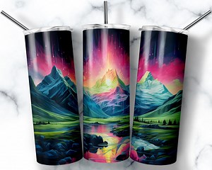 Aurora Borealis Tumbler Wrap PNG, Alcohol Ink Landscape Northern Lights Sublimation Tumbler Designs, 20oz Tumbler Template, DIGITAL - Etsy Canada