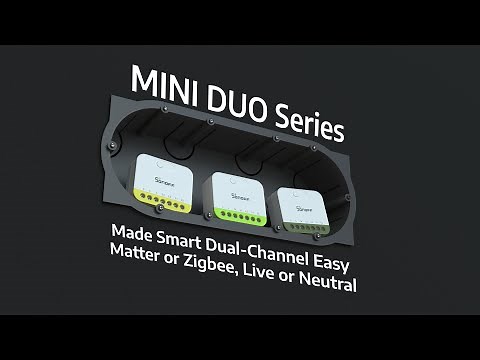 MINI DUO! New SONOFF 2-Gang DIY Smart Switches — Matter, Zigbee & Zigbee No-Neutral