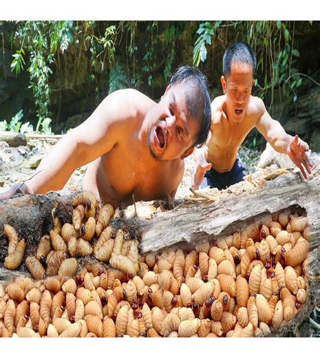Finding and Eating Coconut Worms How Dwarf Eat Coconut Worms - Street Chef #reelsvideoシ #reelsfbシ #reelsviralfb #cooking #love #reels #chef #survival #Amazing #food #yammyfood | Street Chef