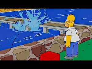 HOMER BLEW UP SPRINGFIELD'S BRIDGE | THE SIMPSONS
