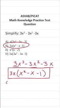 Simplifying Expressions (Exponents): ASVAB/PiCAT Math Knowledge Practice Test Q #acetheasvab
