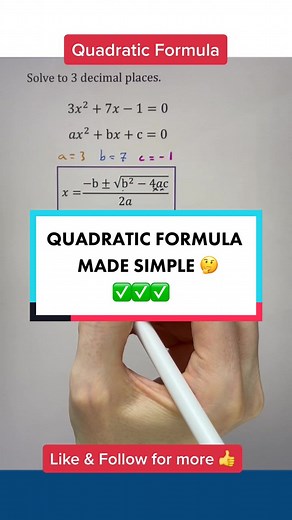 #quadraticformula #quadratic #quadraticequations #solve #maths #gcsemaths #gcsemathsrevision
