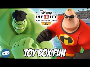 Hulk and Mr Incredible Disney Infinity 3.0 Toy Box Fun Gameplay