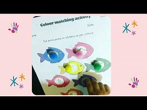 Free colour identification & matching printable worksheets for toddlers and preschoolers