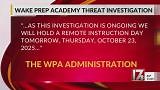 Wake Preparatory Academy moves to remote learning Thursday due to ‘potential threatening statement,’ school says