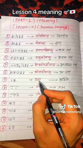 Japanese Language Lesson 4 Vocabulary and Grammar