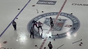 The NJ Devils and NY Rangers started their match with an all-out brawl two seconds into the game 😳 Eight players, four from each team, were ejected afterward. More from the brawl ⤵️ https://theathletic.com/5389814/2024/04/03/rangers-devils-brawl-ejections/?utm_medium=social&utm_campaign=facebookhq&source=fbhq 🎥 (@/ryanovo62 via X) | The Athletic