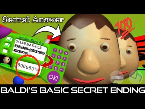 Baldi's Basic *Secret Answer* Ending 💯