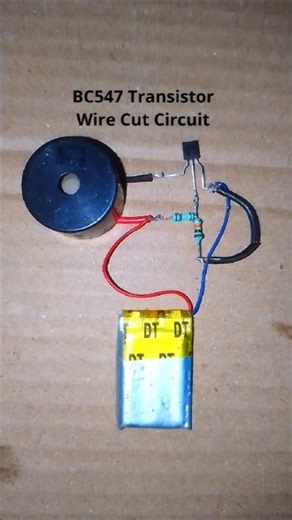 BC547 Transistor Wire cut alarm 3.7v circuit