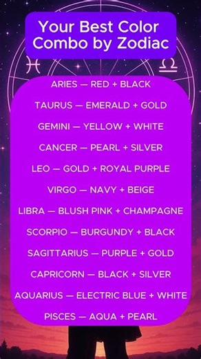 Your Best Color Combo by Zodiac 😳🎨 (Main + Accent!)