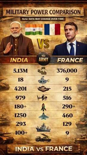 India vs France: Who Is Militarily Stronger? 🔥