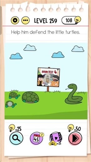 brain test level 259 solution