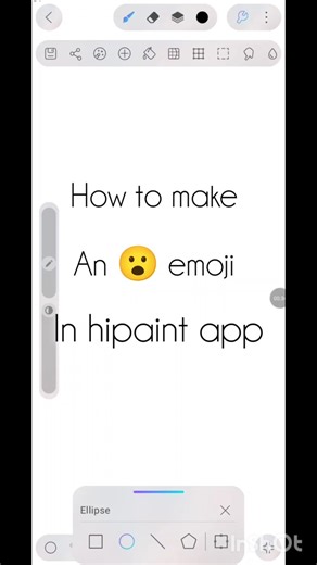 tutorial for making an 😮emoji in Hipaint app. #emoji #hipaint app