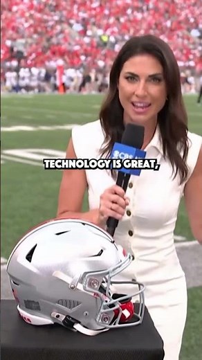 Jenny Dell takes a look inside the new helmet communication in college football. #shorts