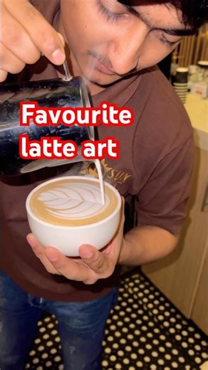 Favourite coffee latte art ☕️#shorts #latteart #coffeeart #barista #coffee