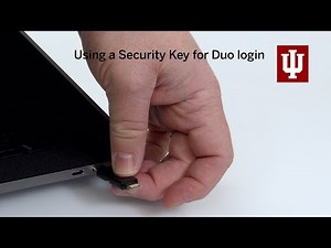 Logging in with Duo and a Security Key