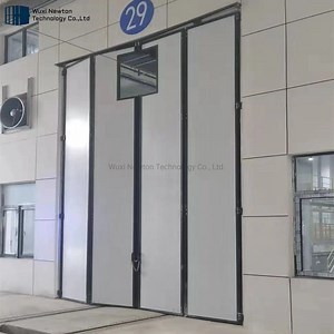 [Hot Item] Industrial Warehouse Workshop Steel PU Foam Panel Bifold Sliding Stack Aluminum Doors