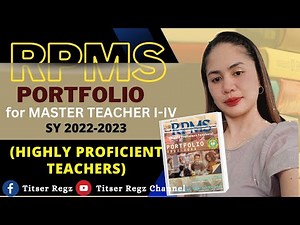 RPMS PORTFOLIO FOR MASTER TEACHER I-IV | SY 2022-2023 (Highly Proficient Teachers)