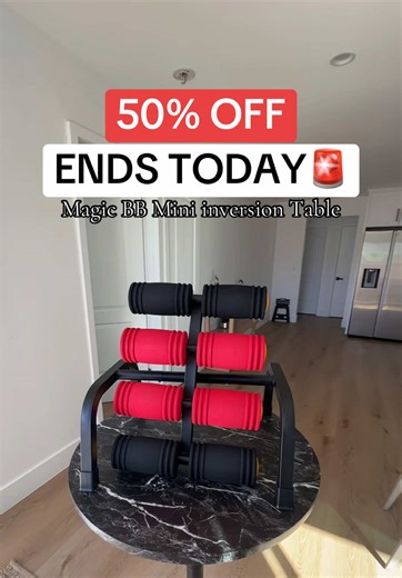 Last Chance for 50% OFF Magic BB Mini Inversion Table