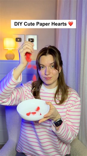 DIY Cute 3D Paper Hearts ❤️ Easy Valentine’s Day Origami #diy #cute #craft #viral #trending