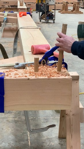 176K views · 500 reactions | The craft of timber framing lives on in every joint we cut and every frame we build. #TimberFrame #MortiseAndTenon #Craftsmanship #Tradition #BuiltByHand | Frame Work Plus, Inc | Facebook