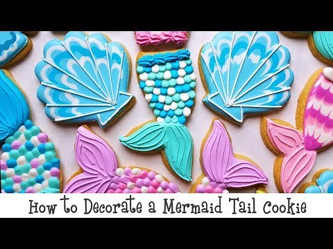 How to Decorate a Mermaid Tail Cookie