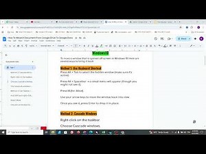 How To Move A Window That Is Off Screen Windows 10 - Full Guide