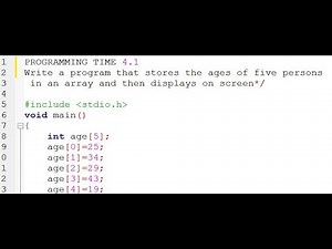 4.1 PROGRAMMING TIME | ARRAY AGES OF PERSONS | UNIT#4 | COMPUTER SCIENCE CLASS 10 | MGS WAZIRABAD