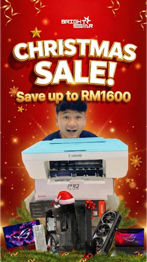 🎄✨ BRIGHTSTAR CHRISTMAS SALE IS HERE! ✨🎄 11 – 26 December ONLY! Save up to RM1600 on laptops, GPUs, monitors, PC parts & more! 😱🔥 Stock is SUPER LIMITED — siapa cepat, dia dapat! Once sold out… habis. 🎁❄️ 💥 Check out the full deals now: 👉 Link in bio OR 👉 https://brightstarcomp.com/ Don’t wait. Don’t think. Grab your best deal before it disappears! 🏃💨💨 #BrightstarChristmasSale #ChristmasDealsMY #TechSaleMalaysia #GamingSetupMY #PCBuildMalaysia #MalaysiaGadgets #TechTok #BrightstarComp